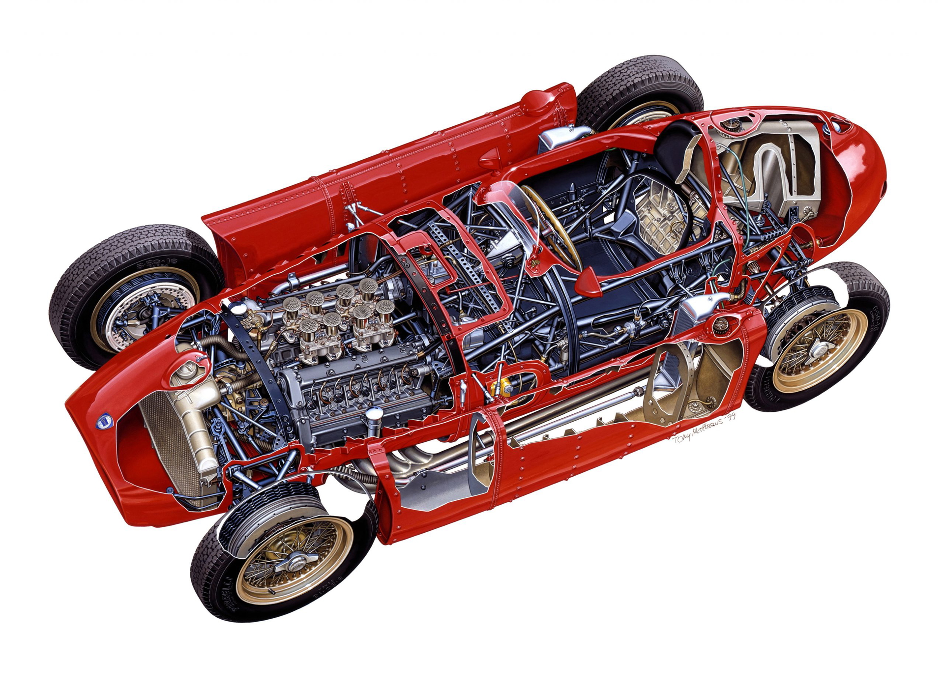 Este motor hace de elemento estructural del chasis y queda girado 12 ...