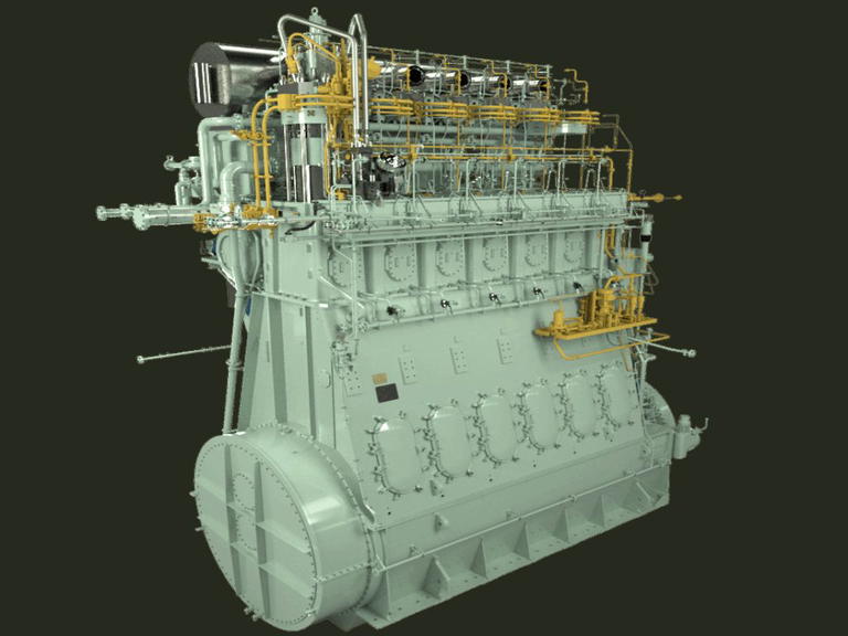 MAN B&W 12G95ME-C10.5-LGIM, el motor 2 tiempos gigante con nombre ...